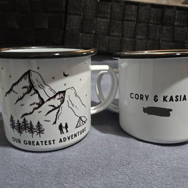 Tally Marks Tin Year Anniversary Gift Mug | Personalized 10th Wedding ...