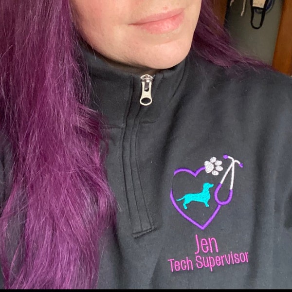 Personalized Vet Tech Pullover, RVT Sweatshirt, Vet Assistant ...