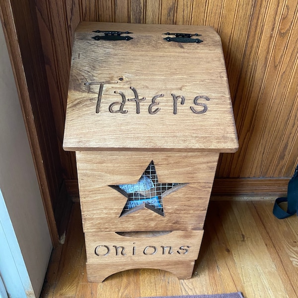 Potato Bin, Tater and Onion, Kitchen Storage Vegetable Bin, Box for ...