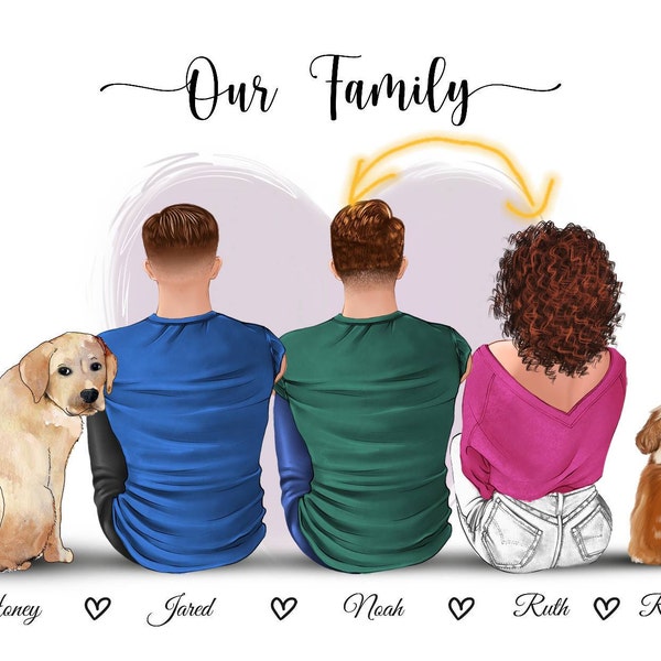 Personalised Family Print, Custom Family Gift, New Home Gift, Mother ...