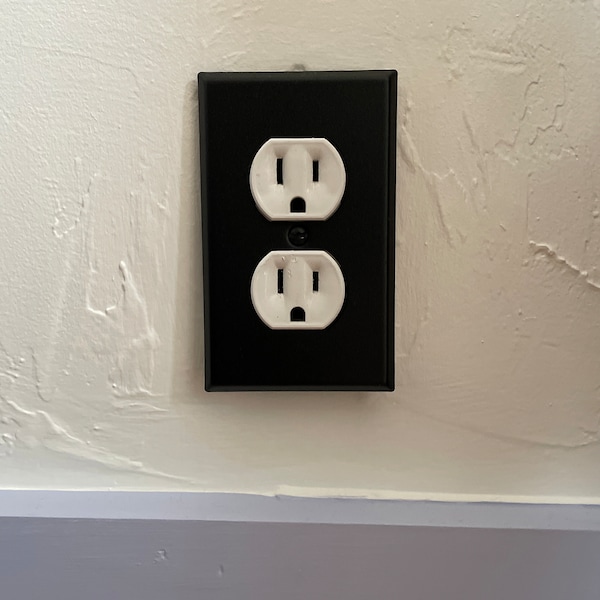 Rustic Black Cast Powder Coated Stainless Steel Switch Plates- Standard ...