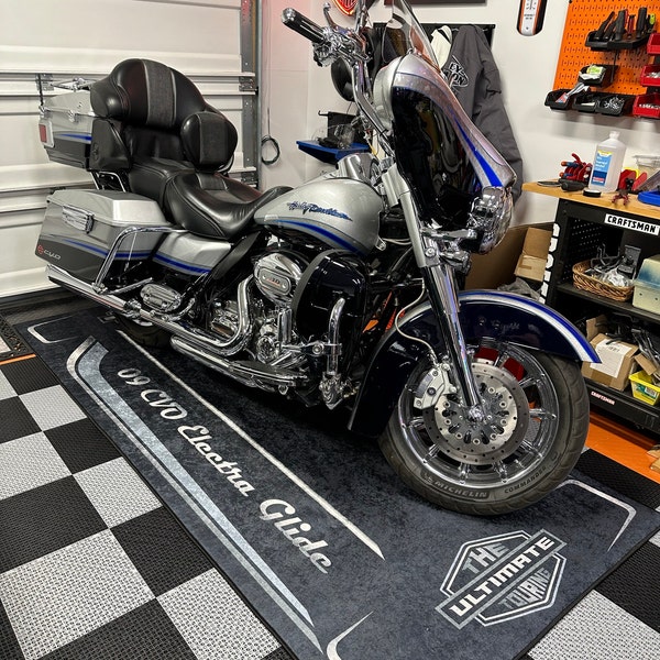 Garage Mat Design for Ride the Style, Feel the Vibe Motorcycle Mat ...
