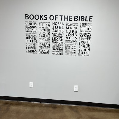 Books of the Bible Wall Decal Youth Room Church Colorful Vinyl Decor ...