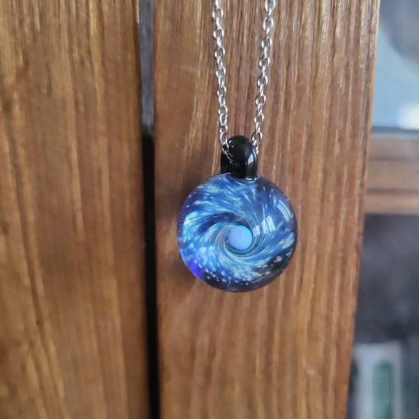 Space Pendant | Universe Pendant | Opal Galaxy Pendant Necklace | Blown ...