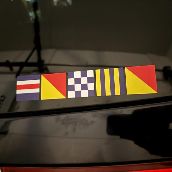 Nautical Flag Stickers Vinyl Peel and Stick 1.5 Square Initials - Etsy