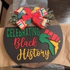 Front Door Decor, Juneteenth Wreath, Juneteenth Door Hanger Sign, Black ...