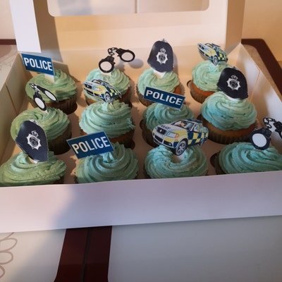 Police Mix Collection Stand up Cake Toppers 12 Pack - Etsy