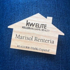 Custom House Shaped Name Tag - Etsy