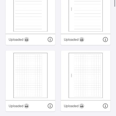 Micro Happy Planner Notes Inserts Grid Lines Dot Dotted Set, Printable ...