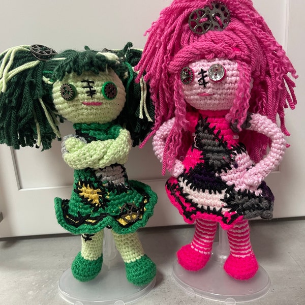 AMIGURUMI PATTERN Patchwork Dolls, Crochet Pattern Doll, Halloween Doll ...