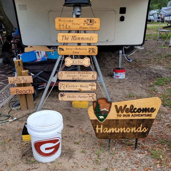 National Park Welcome Sign - NPS Inspired Family Name Sign, Nursery ...