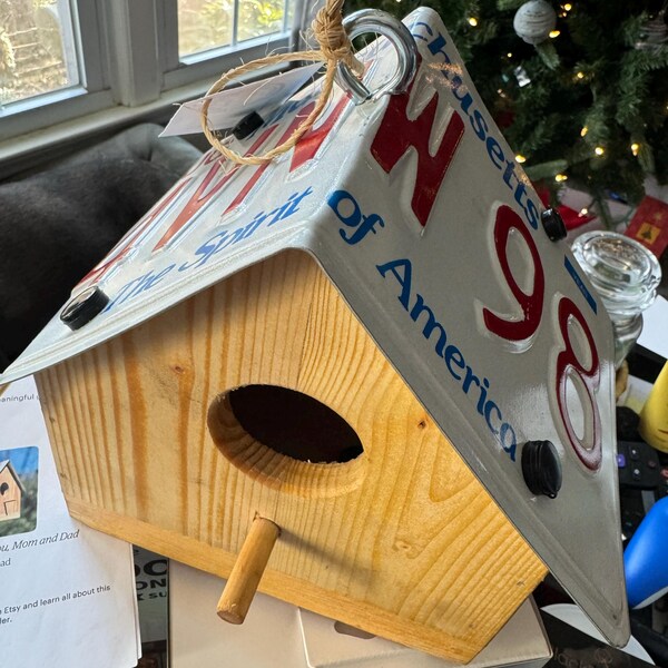 Hanging License Plate Birdhouse - Etsy