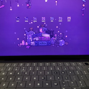 Moth Magic Computer Desktop Theme Background Wallpaper Organizer Set - Etsy