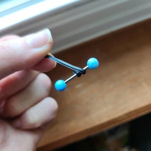 PAIR Alien Iridescent Stainless Steel Screw Fit Plugs Space Martian ...