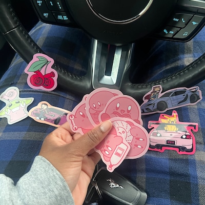 Cute Motorcycle Girl Sticker, Motorcycle Decal, Girly Pink Auto Sticker ...