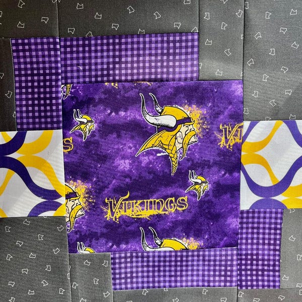 NFL Football Minnesota Vikings Pennants Woven Cotton Fabric Priced by ...