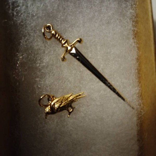 Sword Charm Necklace, Sterling Silver Sword Necklace, Sword Pendant ...