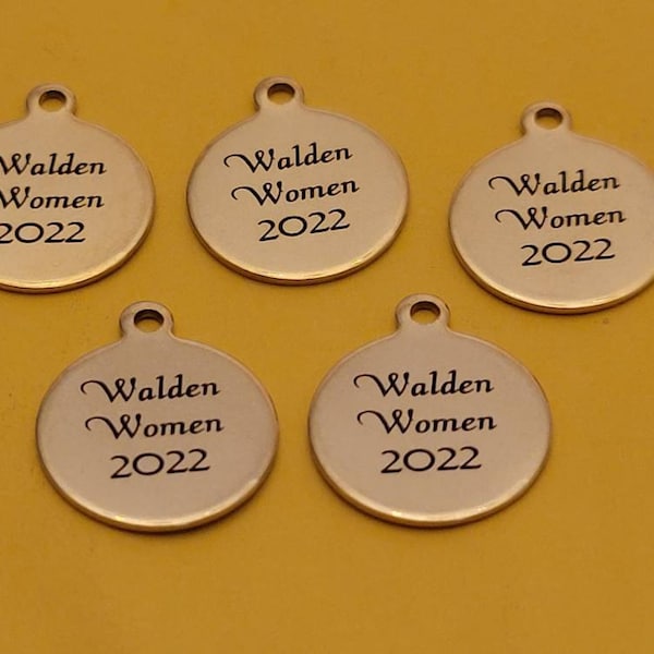Custom Laser Charms Stainless Steel Personalized Charms - Your Text ...