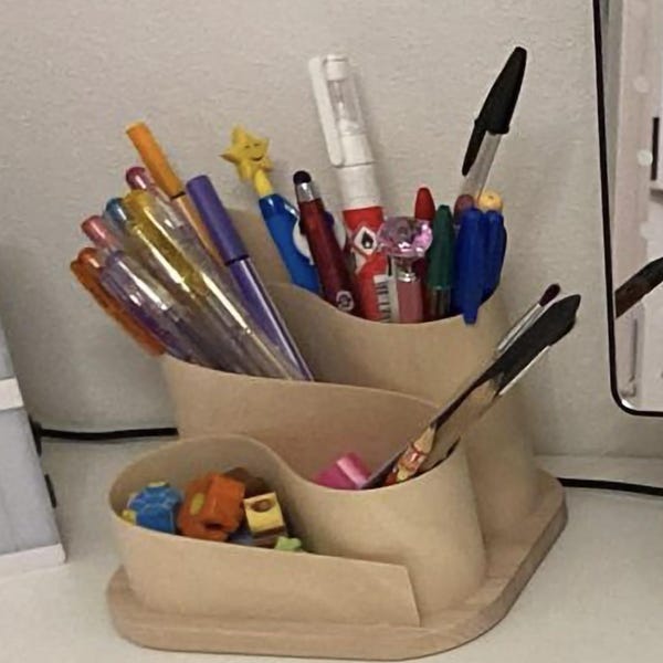 Stack Organizer Set • Minimalist Desk Storage • Solid Beech Wood ...