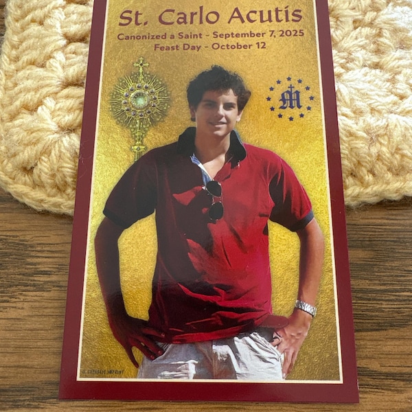 Saint Carlo Acutis Holy Cards With Prayer - 100 Pack - Etsy