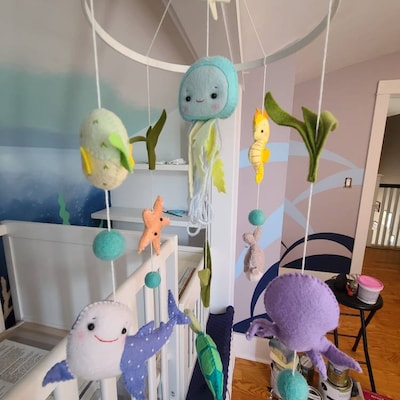 Ocean Baby Mobile Sea Creatures Crib Mobile Nautical Cot - Etsy