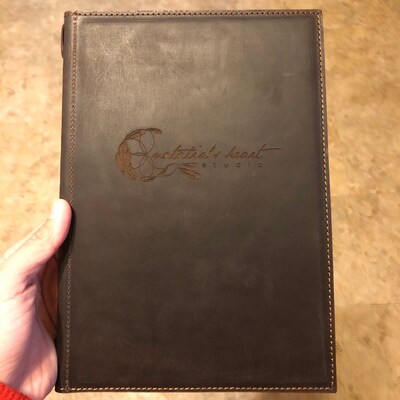 Leather Custom Menu Holder / Hard Cover Menu Folder With Elastic Band ...