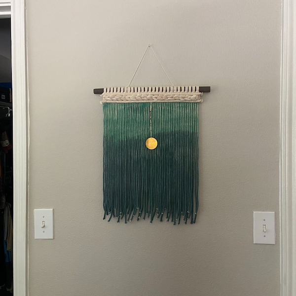 Luma Sky Macrame Wall Hanging: Dip Dye Fiber Art Tapestry - Etsy