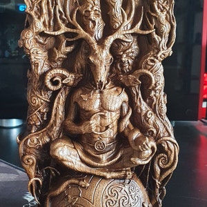 Vidar Statue Wood Sculpture Wood Carving | Etsy