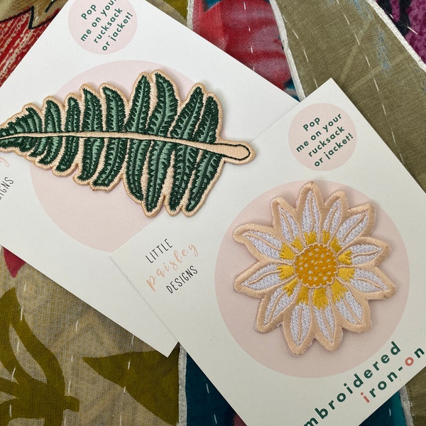 Any 2 Nature Embroidered Patches | Patch Deal | Nature Inspired ...