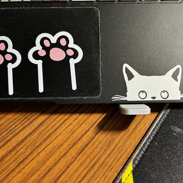 Cute Cat Trackpad Stickers Black or White Cat MacBook Apple Cute Cat ...
