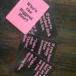 Who's the Biggest Hoeadult Card Game,drinking Game,card Game,ladies ...