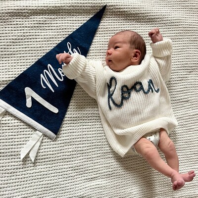 Archie Baby Boy With Blue Eyes and Cognac Romper and Hat - Etsy