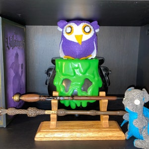 3 Wand Display Stand Wooden Rack Holds 3 Wizard Wands | Etsy