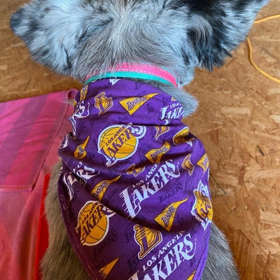 Los Angeles Lakers Dog Bandana, Basketball Dog Bandana - Etsy