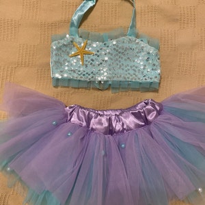 Toddler Mermaid Inspired Purple Costume,baby Girl Mermaid Outfit ...