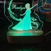Personalised Elsa | Colourful Night Light/ Colours Change Remote ...