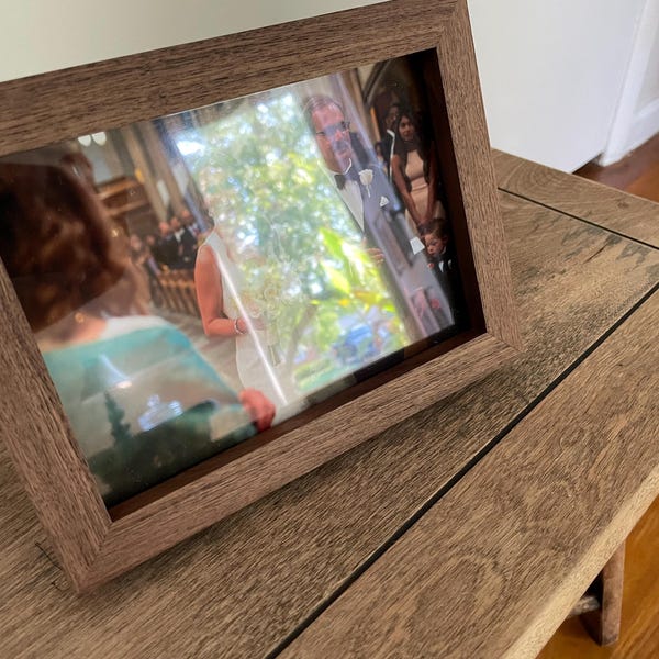 Solid Hardwood Bifold Picture Frame in Walnut Maple | Hinged Frame ...