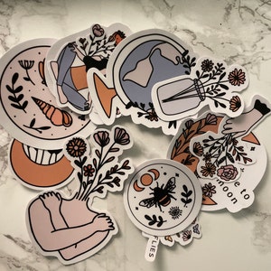 Printable Stickers Bundle Floral Vinyl Sticker Laptop Decal - Etsy
