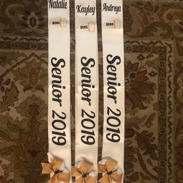 Senior Cheer Sashes - Etsy