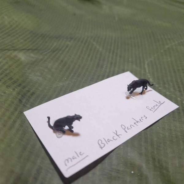 Jaguar Miniature - 1:87 HO Scale for Forest Diorama, Dollhouse ...