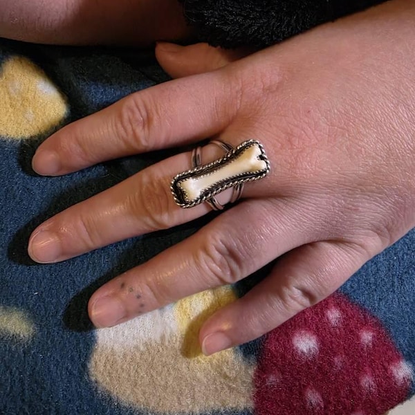 Coyote Bone Handmade Sterling Silver Ring - Etsy