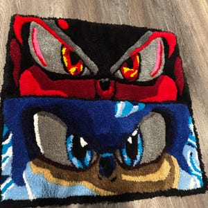 Sonic Vs Shadow Tufted Rug - Etsy