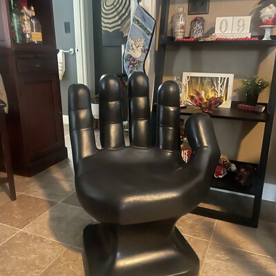 Black RIGHT Hand Shaped Chair 32 Tall Adult Size 70's Retro EAMES ...