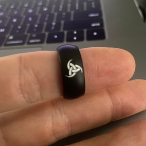 Personalized Engraved Silicone Ring 8MM Wedding Band for Men | Etsy