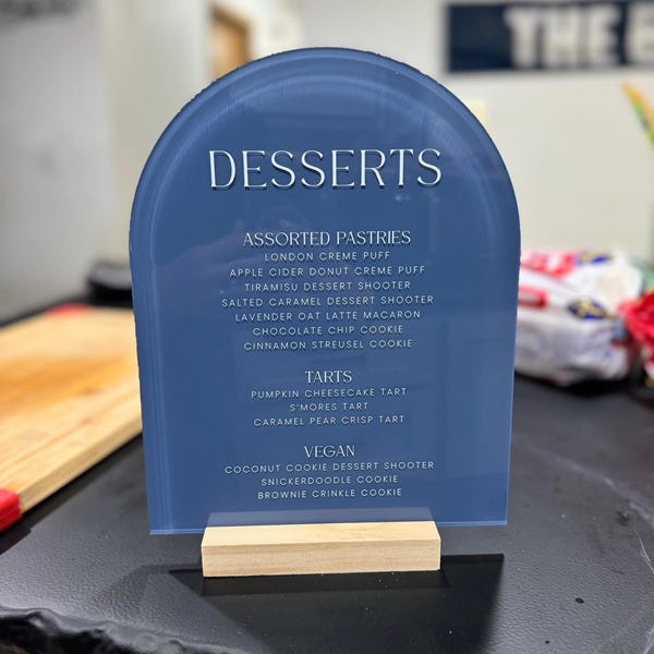 Dessert Table Sign Sweets Wedding Sign Modern Script Acrylic Wedding ...