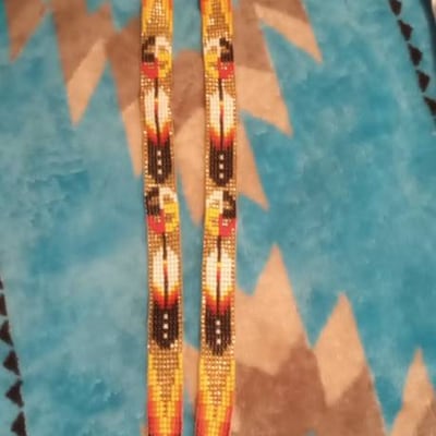 Beaded Medallion Necklace With Chief Joseph Design - Etsy