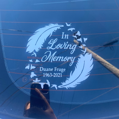 In Loving Memory Vinyl Decal Customized Name and Date - Etsy