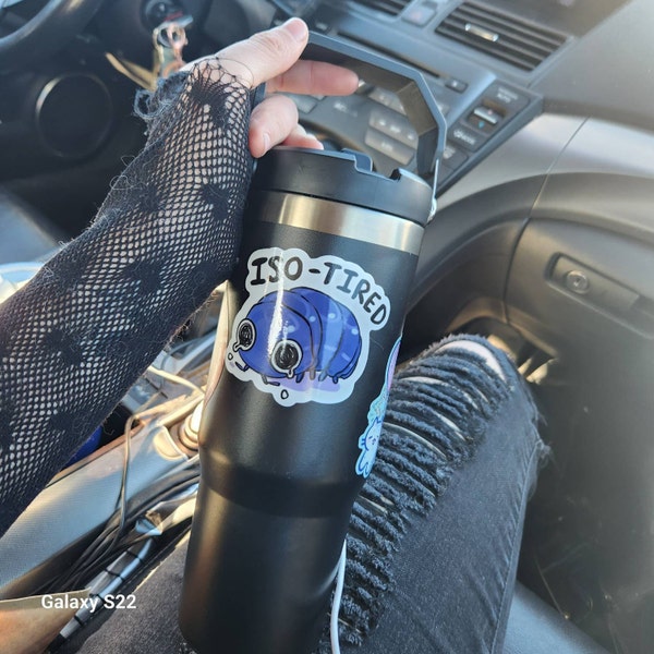 Iso-tired Isopod Bug Nature Glossy Waterproof Sticker Laptop Water ...