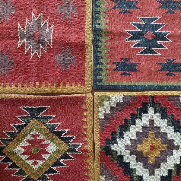 Vintage Throw Blanket Couch Soft Cotton Throws Blankets, Hand Block ...