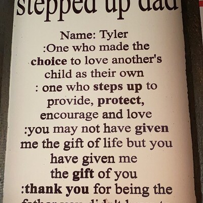 Stepped up Dad Wood Sign Wall Decor Wooden Sign Home Custome ...